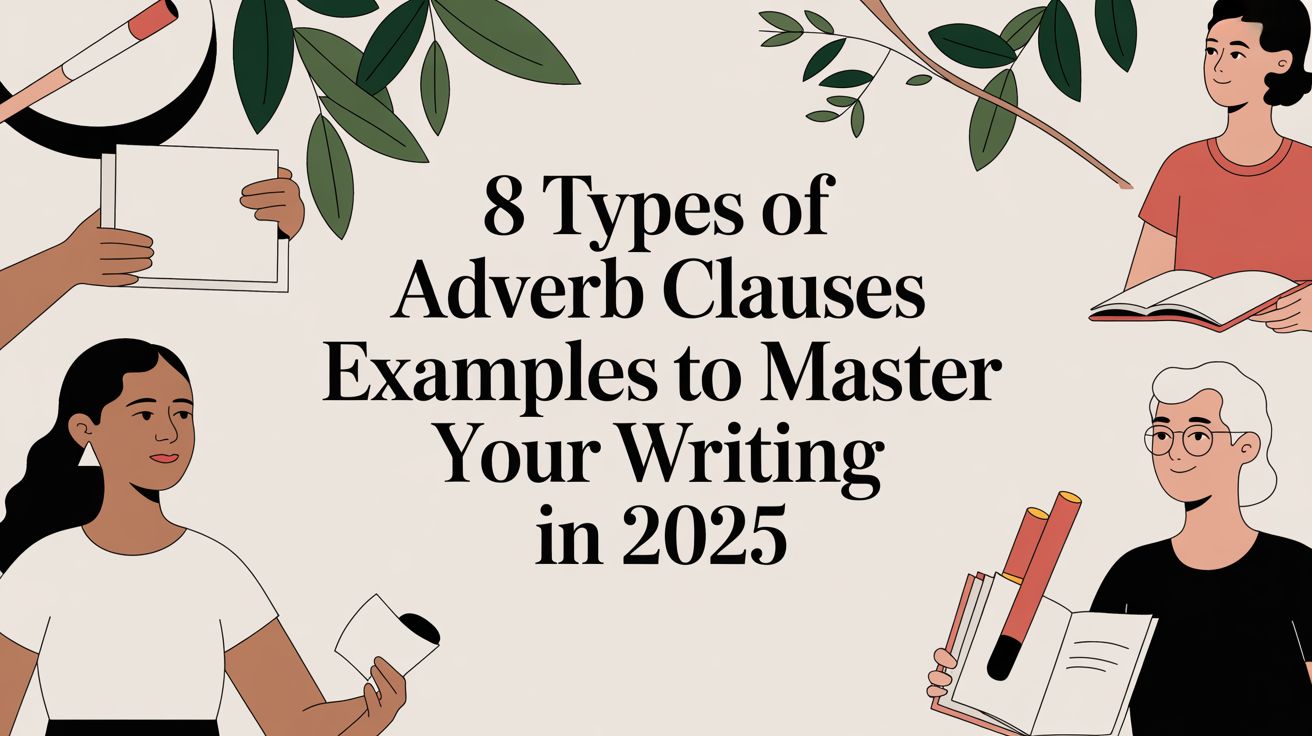 8 Types of Adverb Clauses Examples to Master Your Writing in 2025